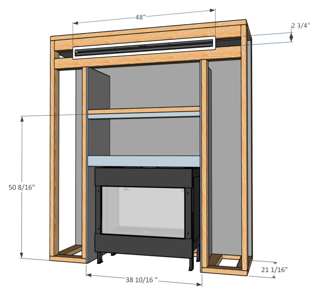 Flare Front Facing 30 Fireplace with 16 Glass